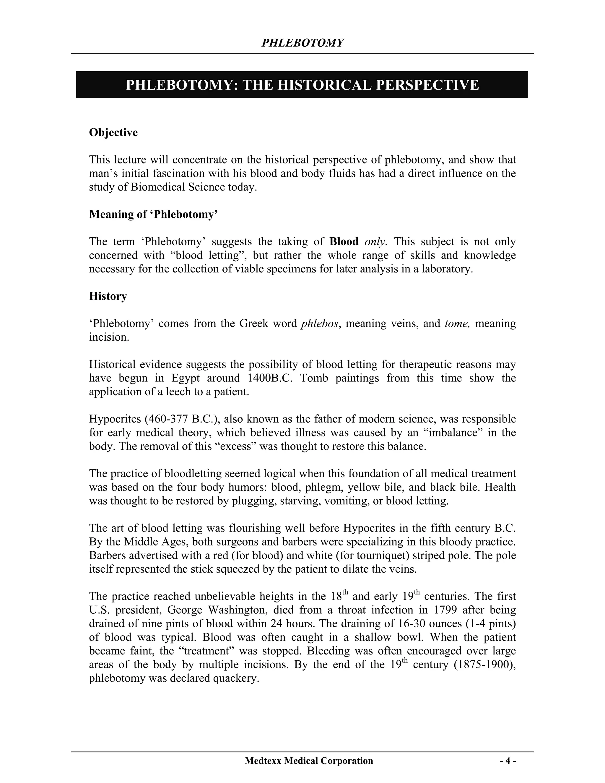 Phlebotomy manual | PDF