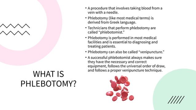 Phlebotomy presentation for how to draw blood | PDF | Blood Disorders ...