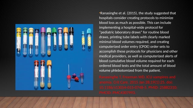 Icu Hematologist Phlebotomy Presentation Pptx