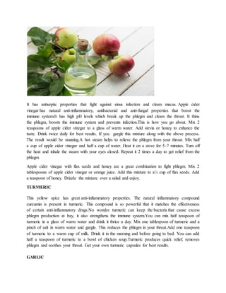 Phlegm | DOCX | Lung and Respiratory Health | Diseases and Conditions