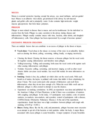 Phlegm | DOCX | Lung and Respiratory Health | Diseases and Conditions