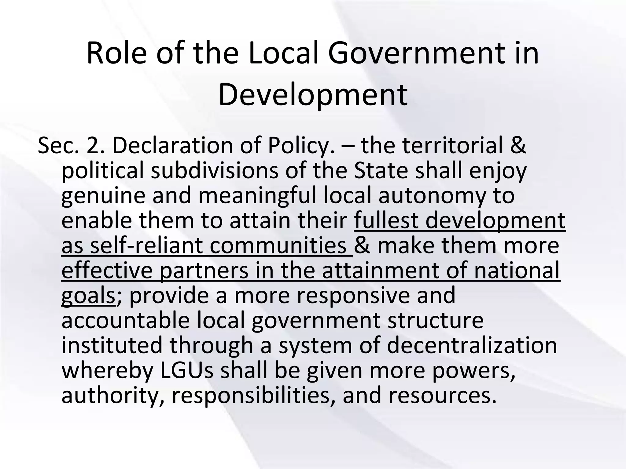 Ph Local Government System | PPT