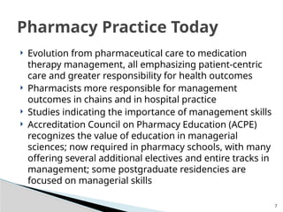 Introduction to Pharmacy Management in Health Care | PPTX