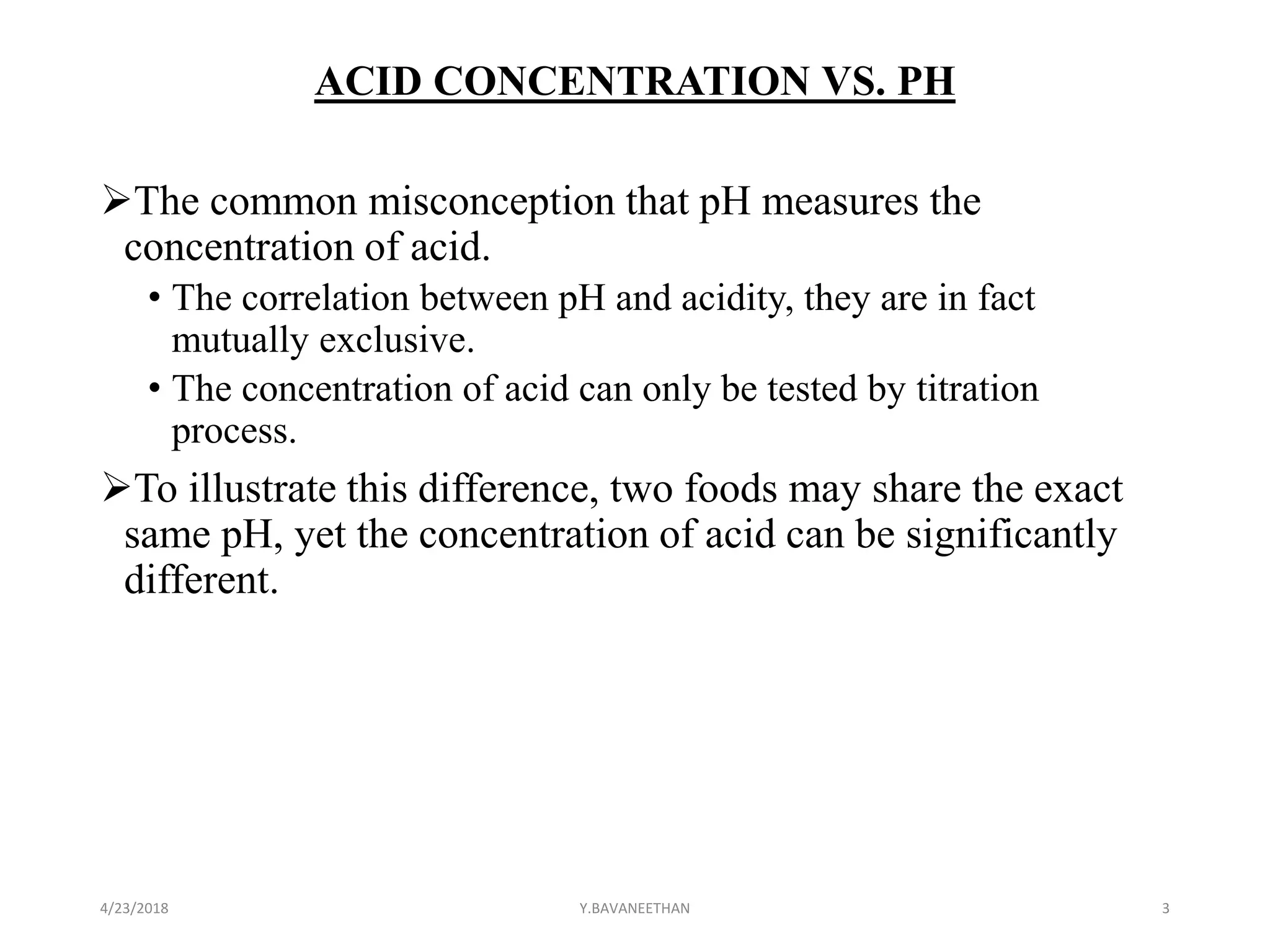 PH measurement in Food and drink | PPTX