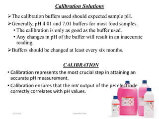 PH measurement in Food and drink | PPTX