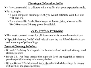 PH measurement in Food and drink | PPTX