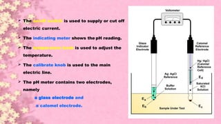 pH METER.pptx Bioinstrumentation Uses of pH meter | PPTX