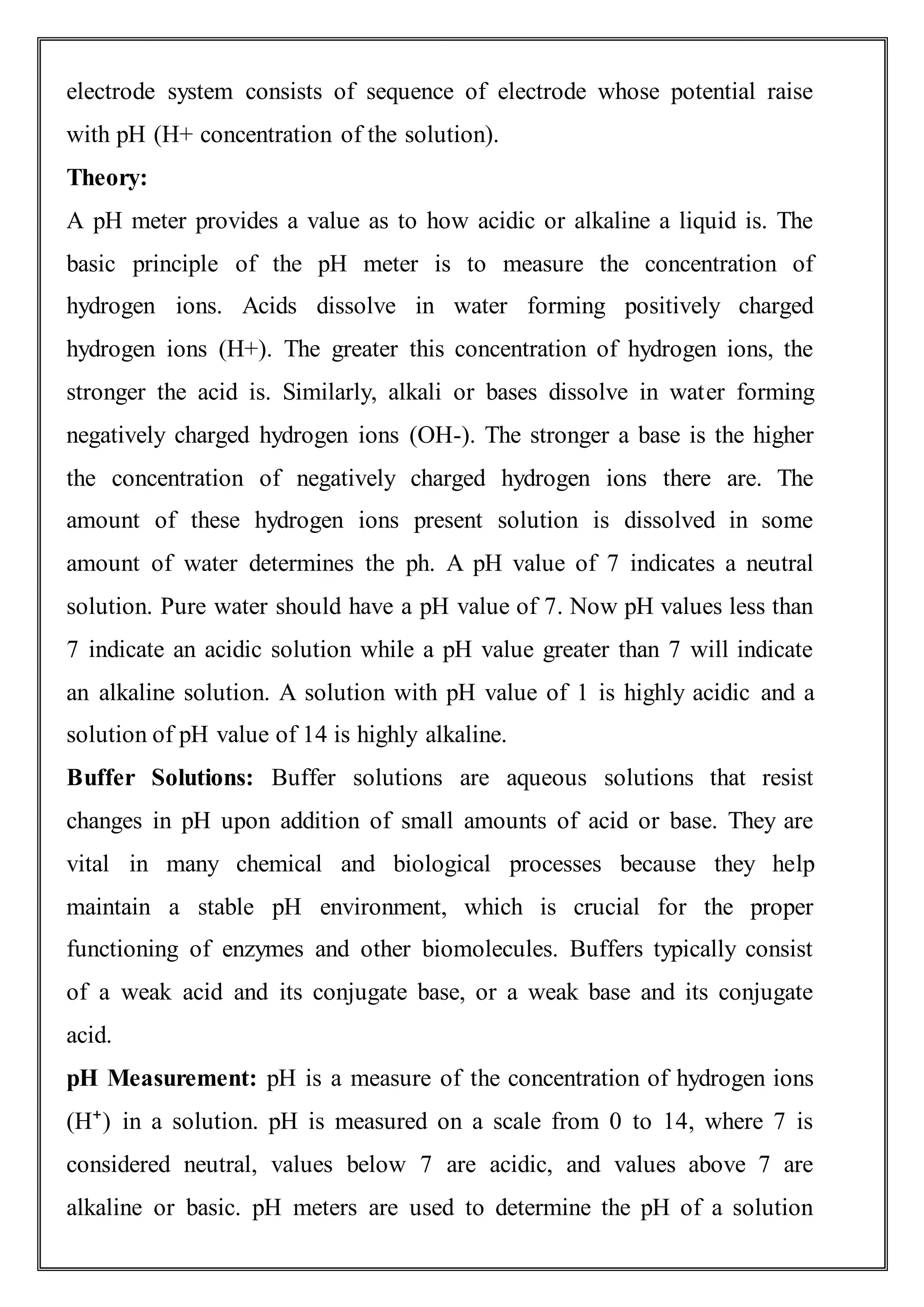 PH meter of buffer solution الدكتور كرار رأفت علوش