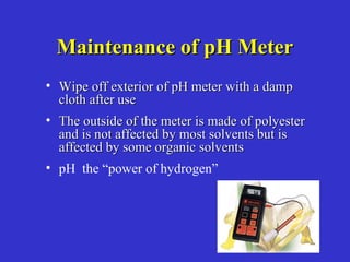 P h meter use and calibration | PPT
