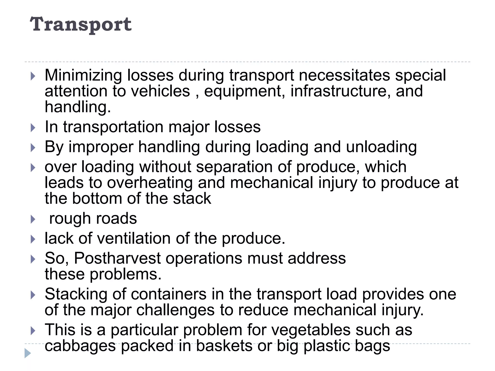 Post harvest management of green leafy vegetables | PPTX