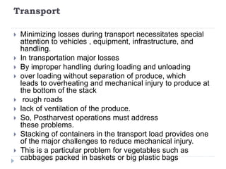Post harvest management of green leafy vegetables | PPTX