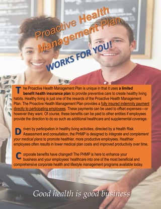 Proactive Health Management Plan - Employer Overview | PPTX