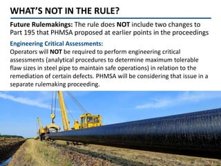 Presentation Slides: PHMSA Final Rule (Part 1) for Hazardous Liquid Pipelines | PPTX