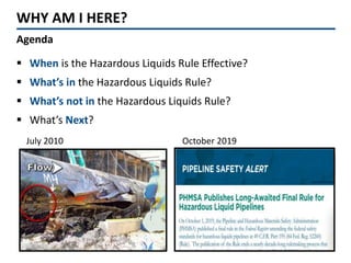 Presentation Slides: PHMSA Final Rule (Part 1) for Hazardous Liquid ...