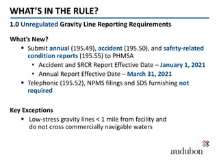 Presentation Slides: PHMSA Final Rule (Part 1) for Hazardous Liquid ...