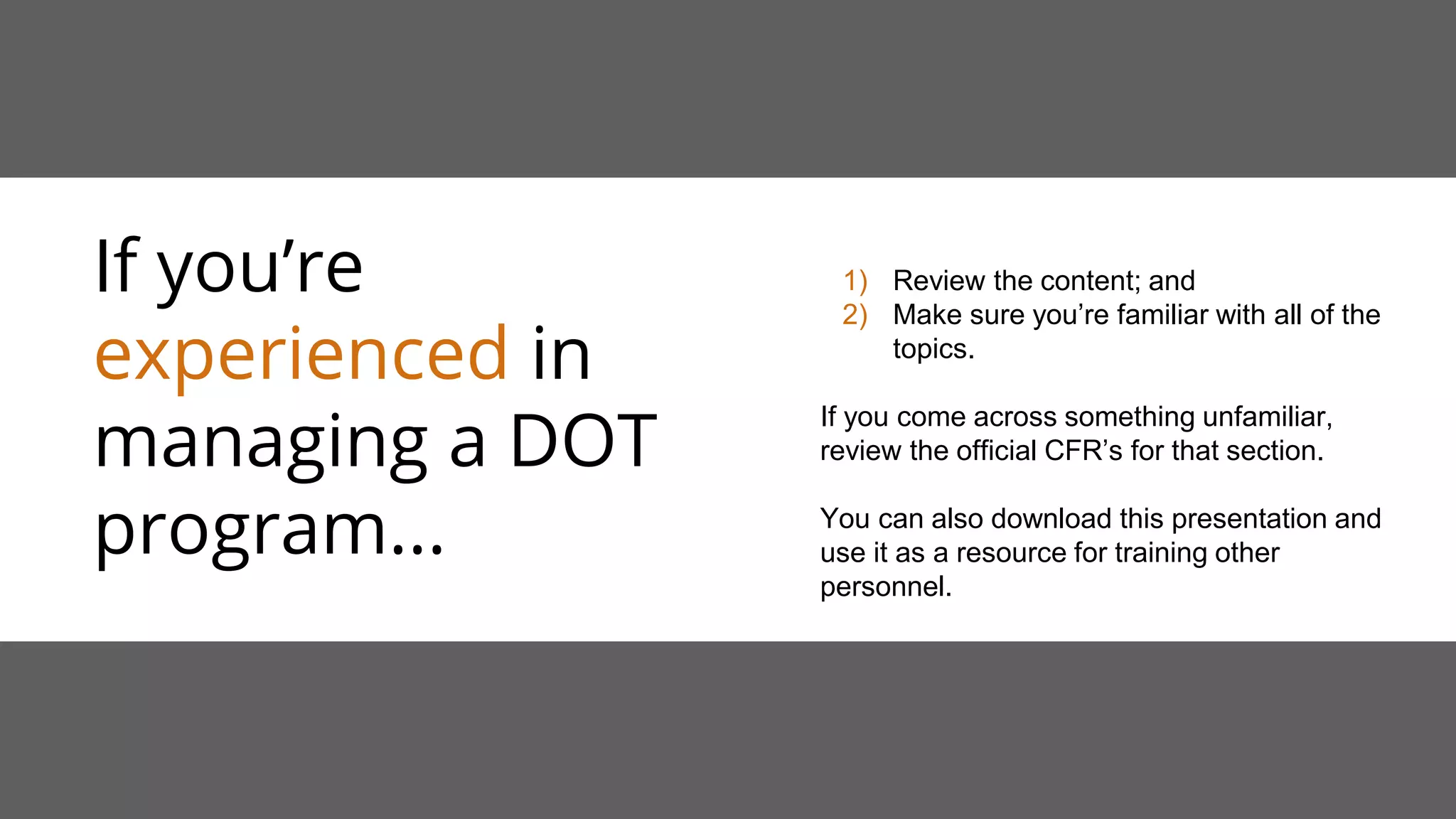 PHMSA Drug & Alcohol Testing Regulations [slide share] | PPTX