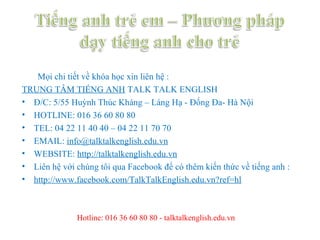 Phương pháp dạy tiếng anh cho trẻ em | PPT