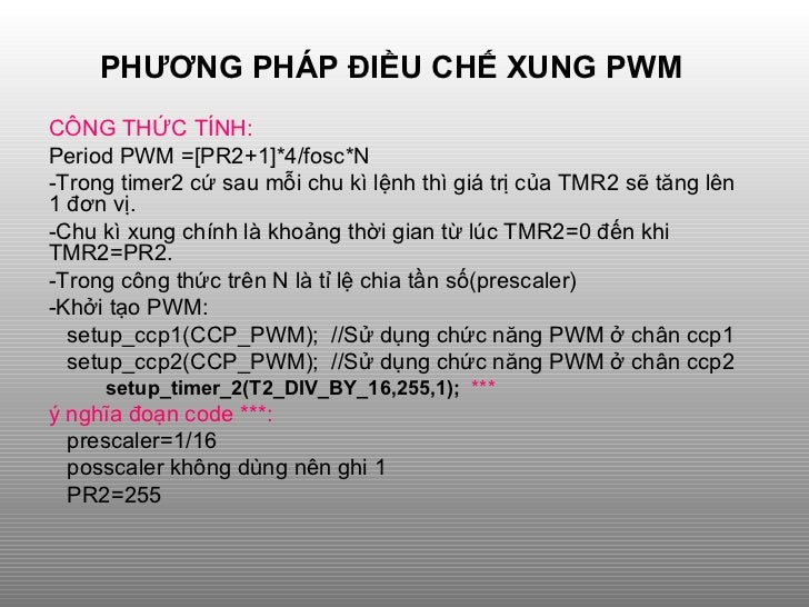 Phương pháp điều chế xung pwm