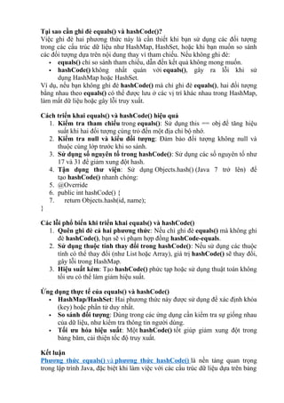 Phương Thức equals() & hashCode() trong Java | Tìm Hiểu Chi Tiết | DOCX