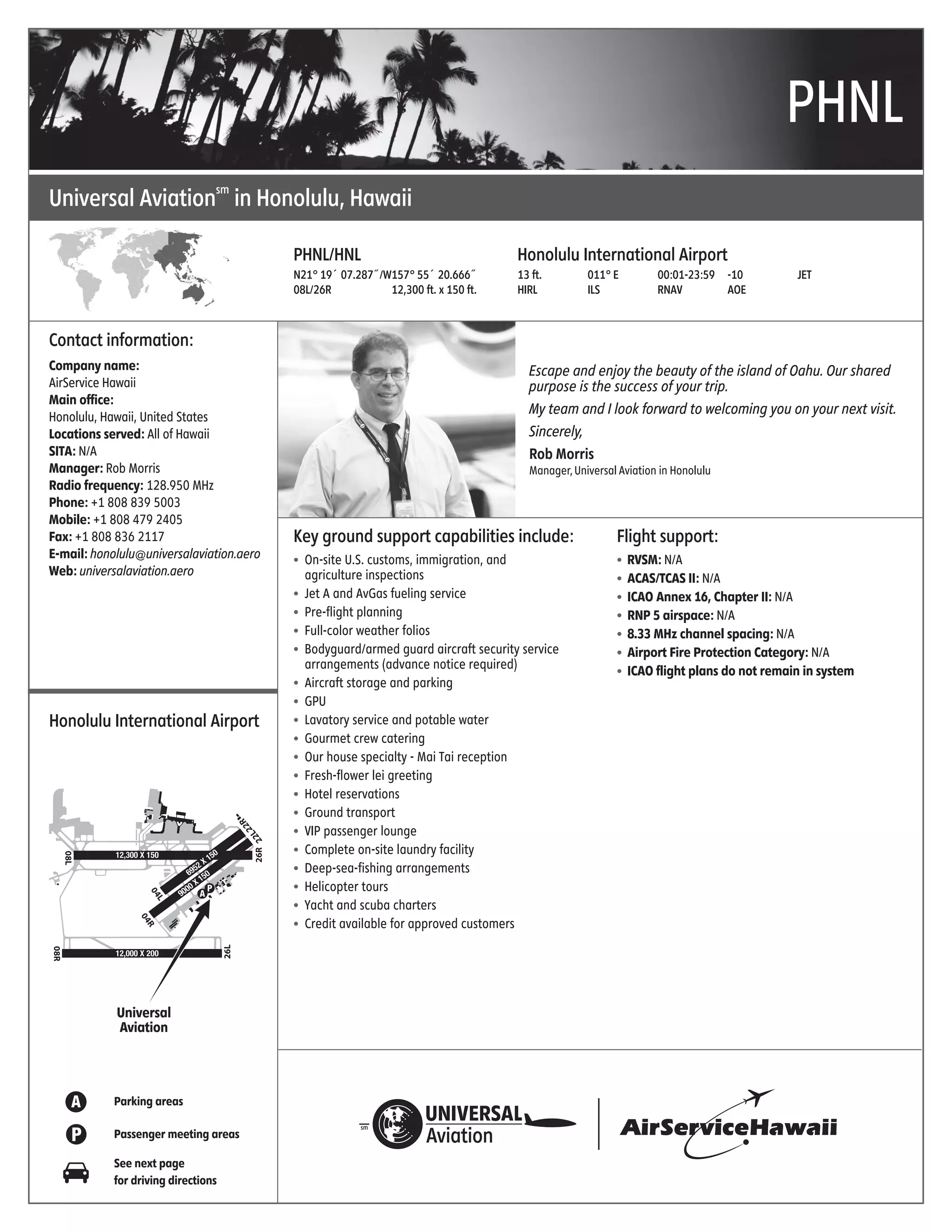 PHNL FBO Ground Handling Agent Honolulu International Airport, Hawaii | PDF