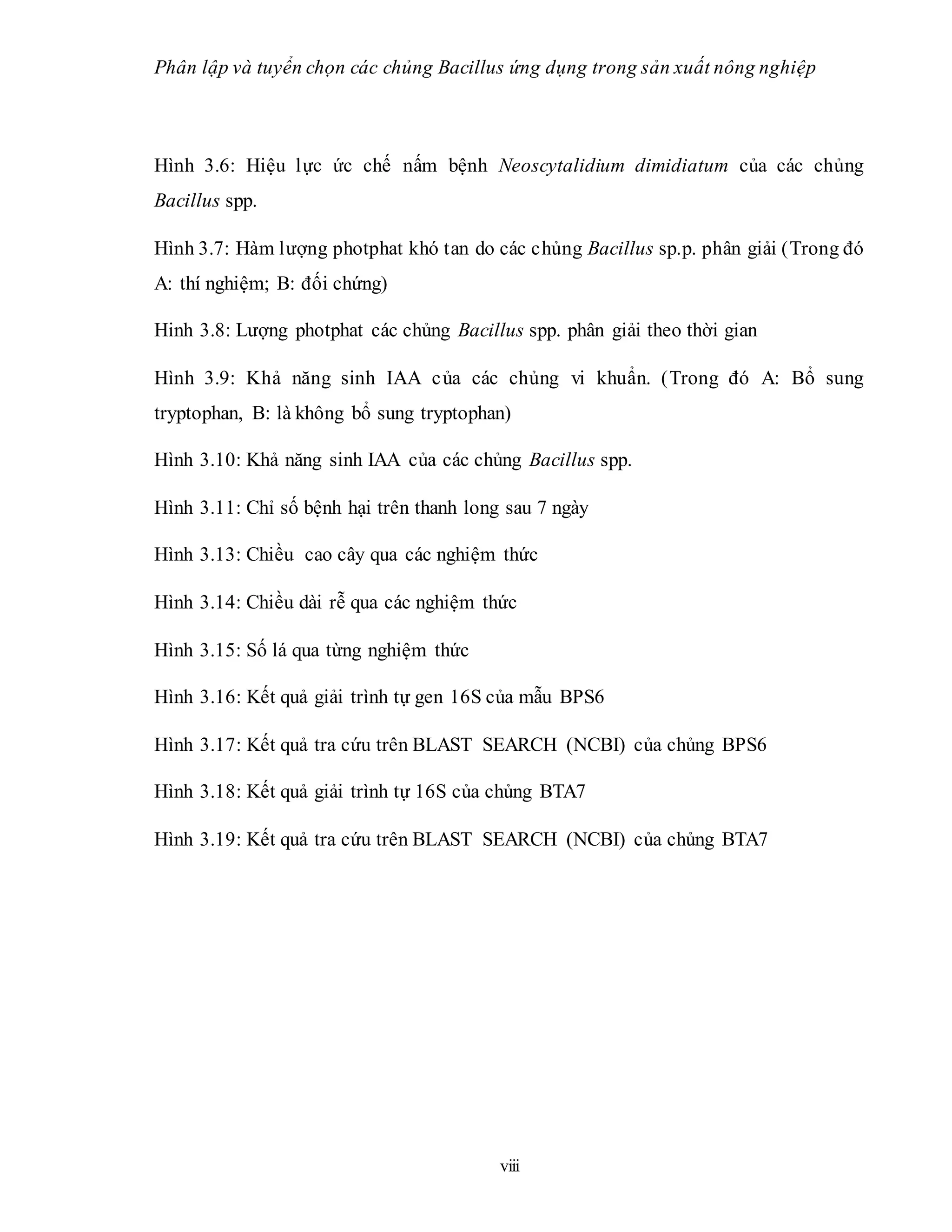 Phân lập và tuyển chọn các chủng bacillus ứng dụng trong sản xuất nông nghiệp | PDF | Chemistry ...