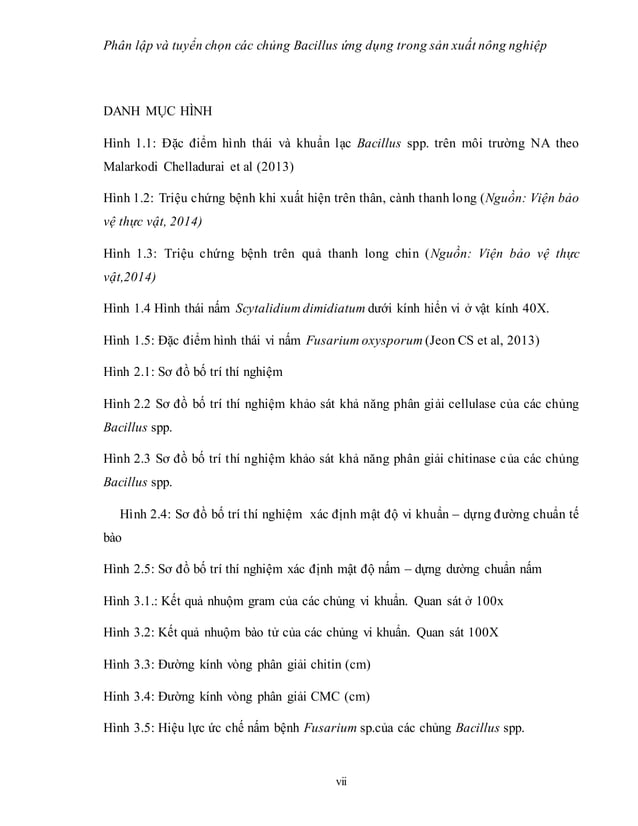 Phân lập và tuyển chọn các chủng bacillus ứng dụng trong sản xuất nông nghiệp | PDF | Chemistry ...