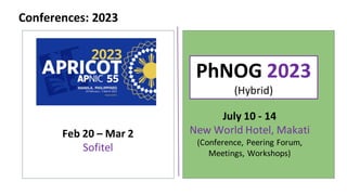PhNOG Report APRICOT 2023 | PPT