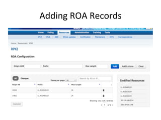 Route Origin Authorization (ROA) using RPKI, PhNOG, Philippines | PDF