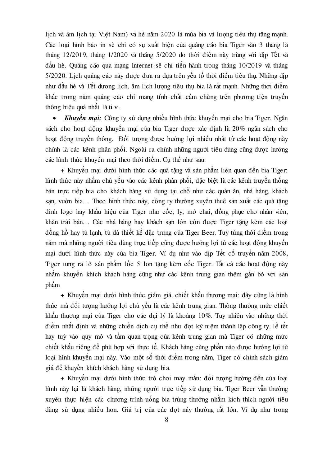 Phân Tích Chiến Dịch Truyền Thông Marketing Thương Hiệu Bia Tiger | DOCX