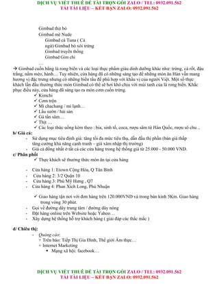 Phân Tích Chiến Lược Marketing Cho Chuỗi Nhà Hàng Gimbab Hàn Quốc Trong ...