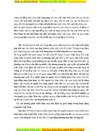 Phân tích dịch vụ giao nhận trong hoạt động logistics tại công ty Viettel Post.doc