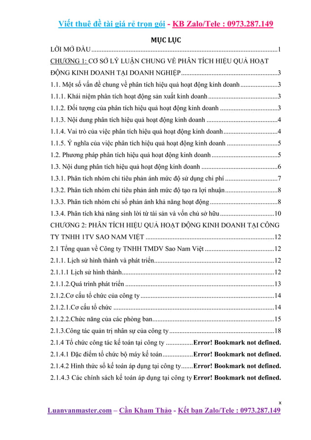 Phân tích hiệu quả hoạt động kinh doanh tại Công ty kinh doanh đồ gỗ Sao Nam Việt.docx