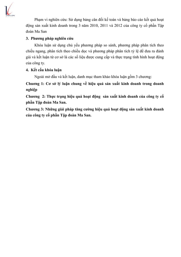 Đề tài phân tích hoạt động sản xuất kinh doanh của công ty Masan, RẤT HAY | PDF