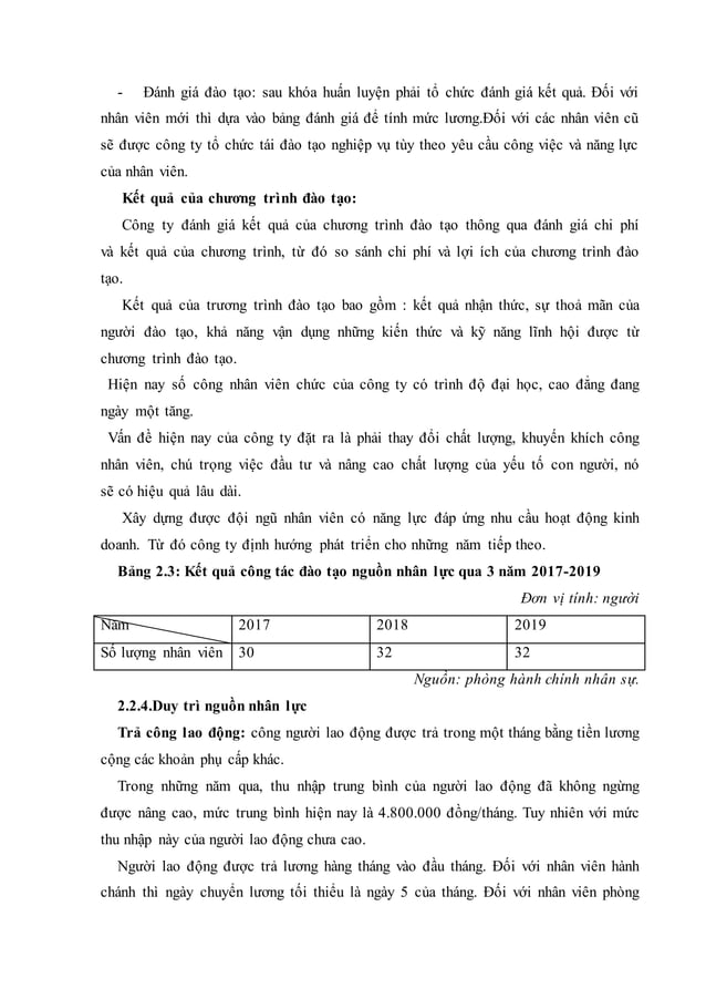 Phân Tích Hoạt Động Quản Trị Nguồn Nhân Lực Tại Công Ty Công Nghệ | DOCX