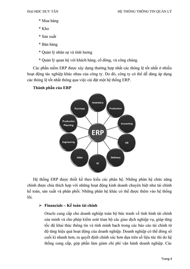Phân tích hệ thống erp tại công ty cổ phần sữa vinamilk | DOC