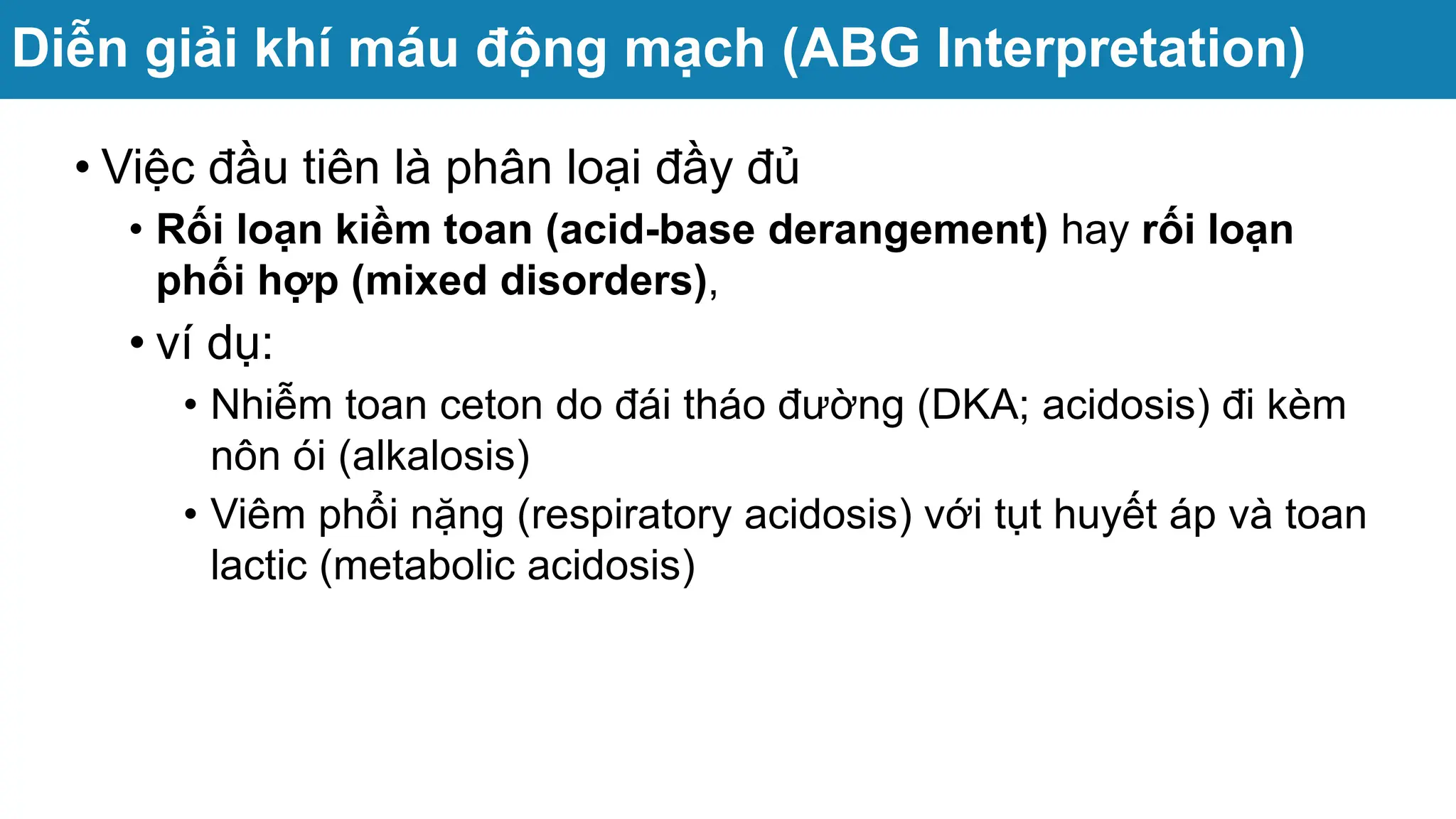 PHÂN TÍCH KHÍ MÁU ĐỘNG MẠCH - TIẾP CẬN RỐI LOẠN KIỀM TOAN | PDF