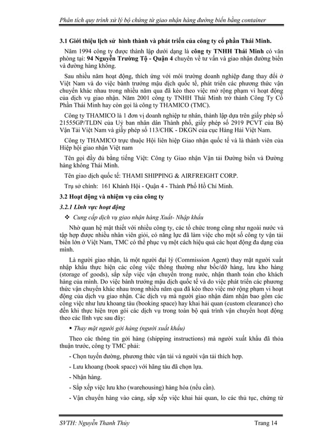 Phân Tích Quy Trình Xử Lý Bộ Chứng Từ Giao Nhận Hàng Đường Biển Bằng Container.doc