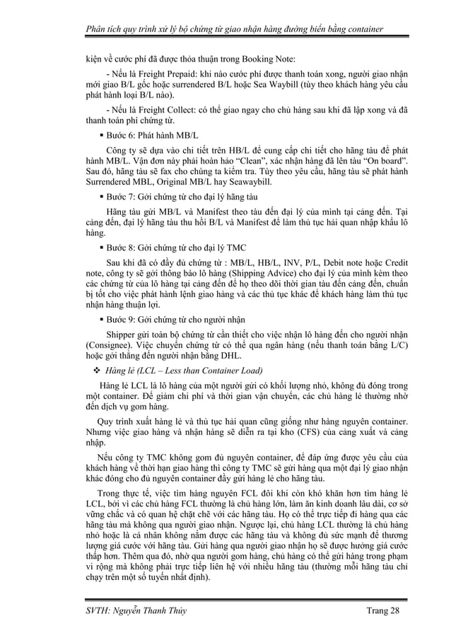 Phân Tích Quy Trình Xử Lý Bộ Chứng Từ Giao Nhận Hàng Đường Biển Bằng Container.doc