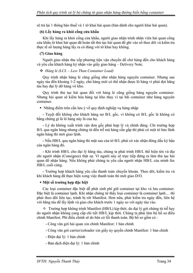 Phân Tích Quy Trình Xử Lý Bộ Chứng Từ Giao Nhận Hàng Đường Biển Bằng Container.doc