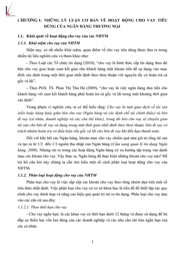 Phân tích thực trạng hoạt động cho vay tiêu dùng tại ngân hàng tmcp việt nam thịnh vượng phòng ...