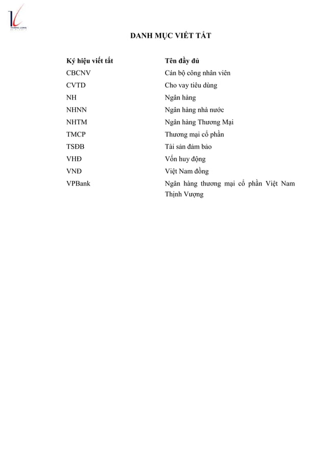 Phân tích thực trạng hoạt động cho vay tiêu dùng tại ngân hàng tmcp việt nam thịnh vượng phòng ...