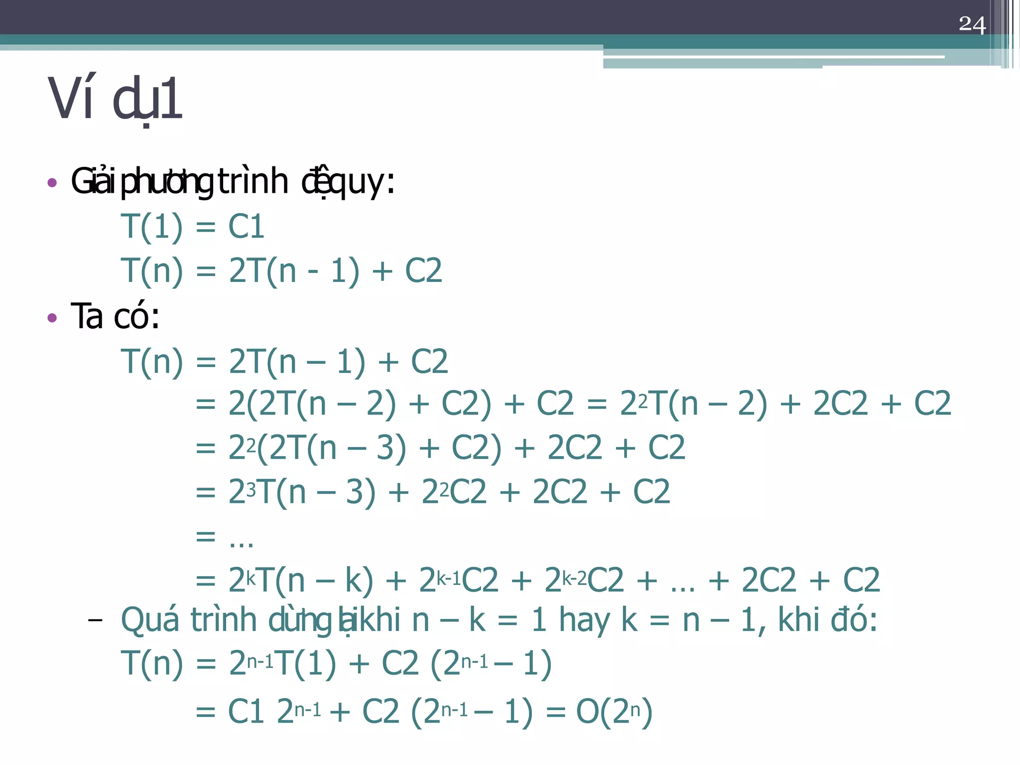 Phân tích và thiết kế thuật toán độ phức tạp | PPTX