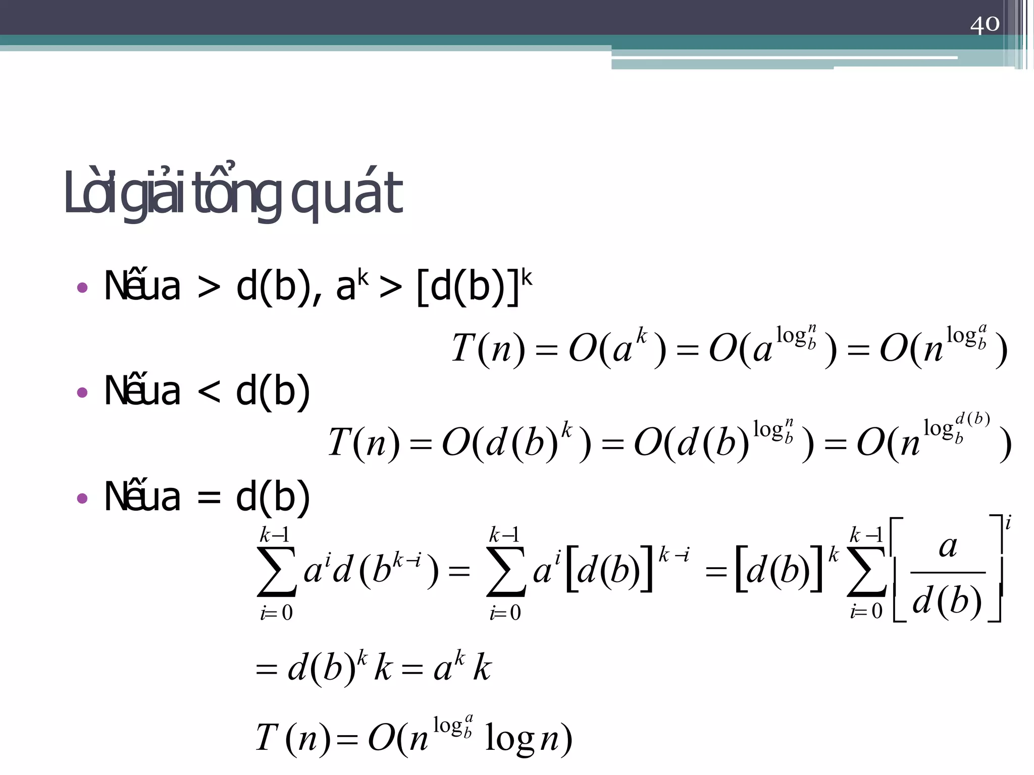 Phân tích và thiết kế thuật toán độ phức tạp | PPTX