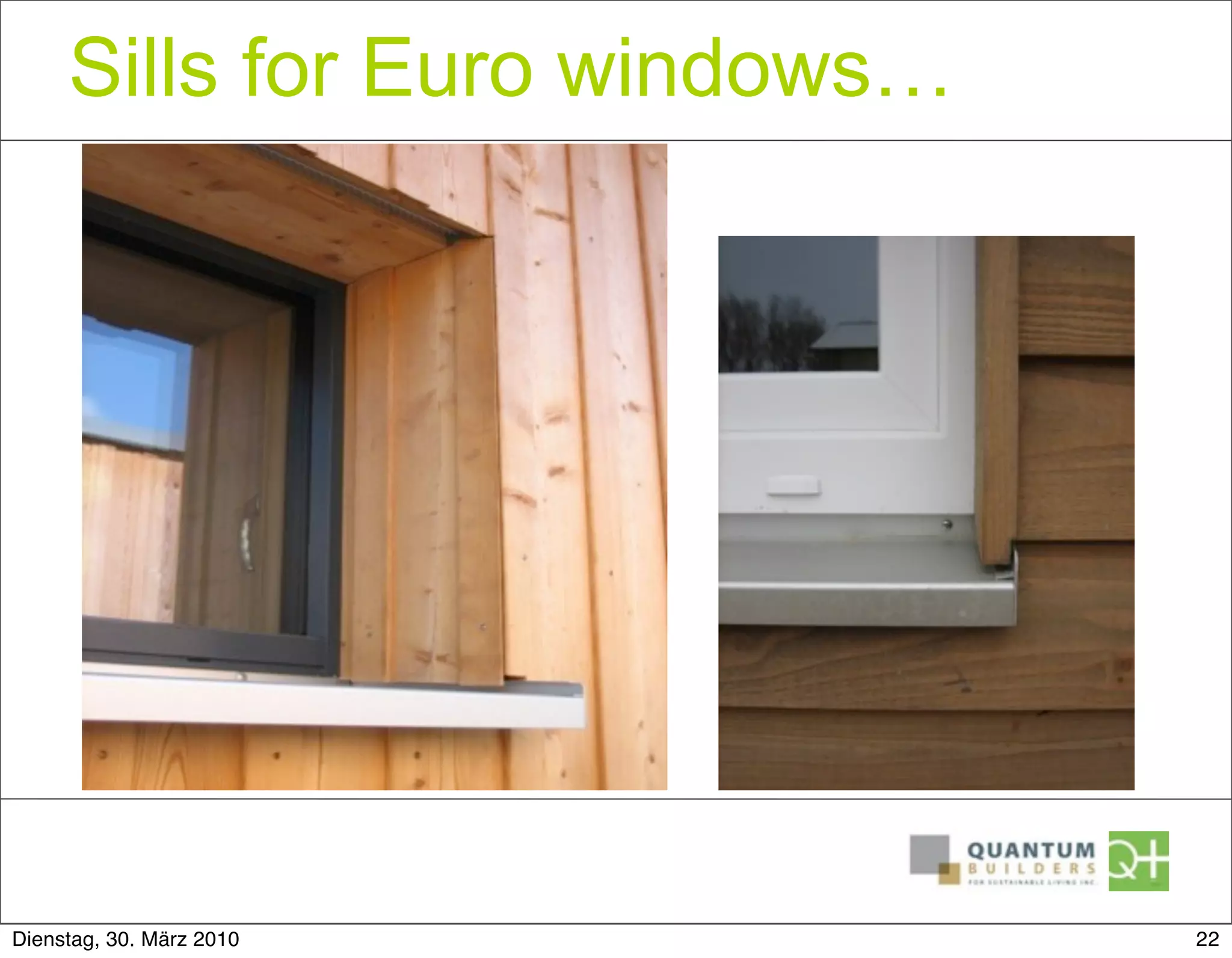 Sills & Thresholds: Passive House Installation Details that boost ...
