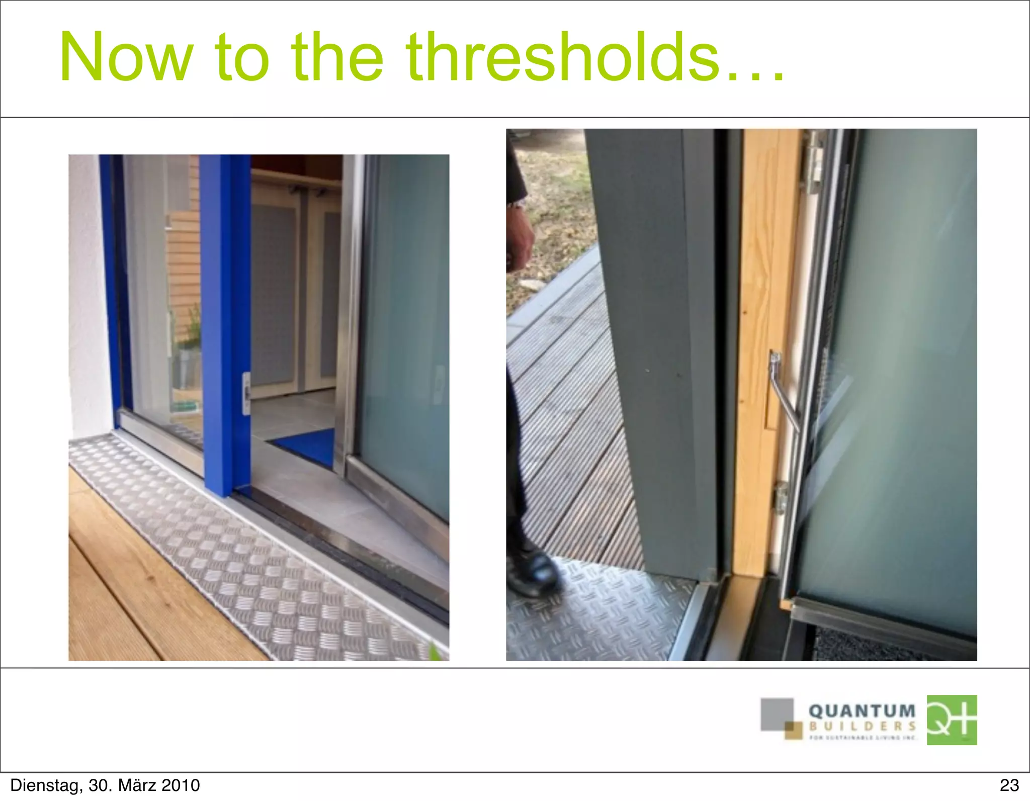 Sills & Thresholds: Passive House Installation Details that boost ...