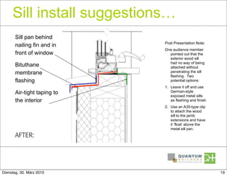 Sills & Thresholds: Passive House Installation Details that boost ...