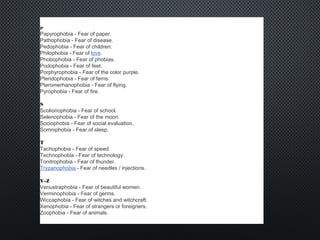 Phobia.... What is it? | PPT | Diseases and Conditions | Medical Health