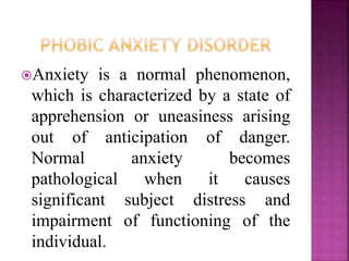 Phobia | PPTX | Brain and Nervous System Disorders | Diseases and ...