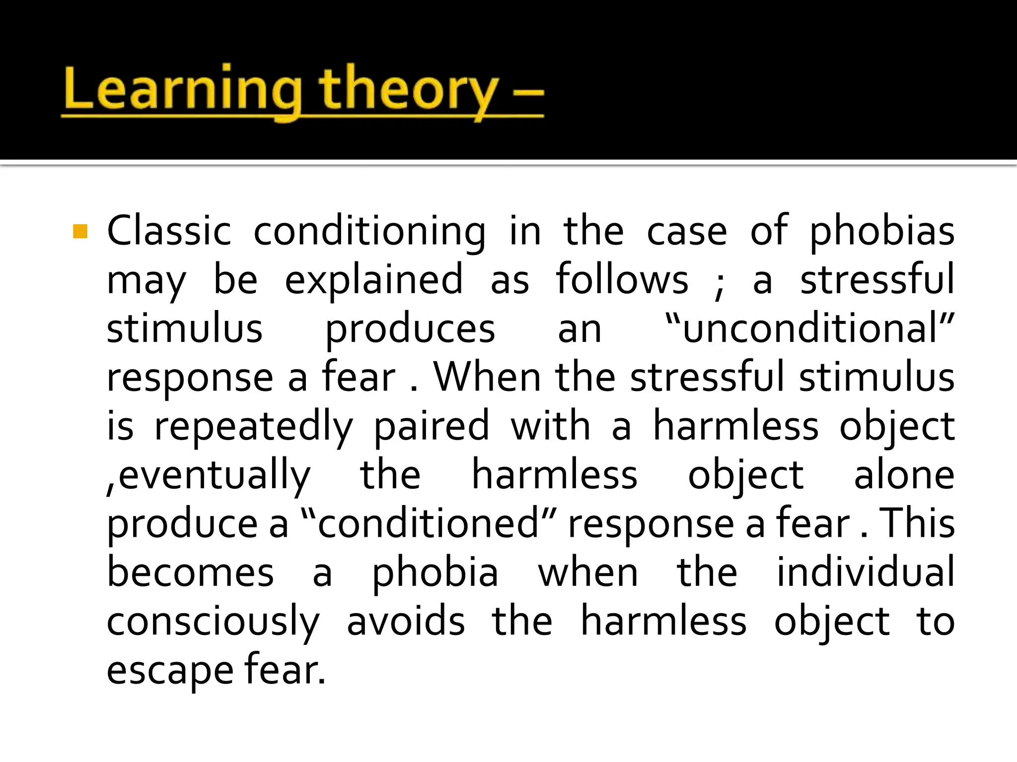 PHOBIA.pptx its classification and it management | PPTX