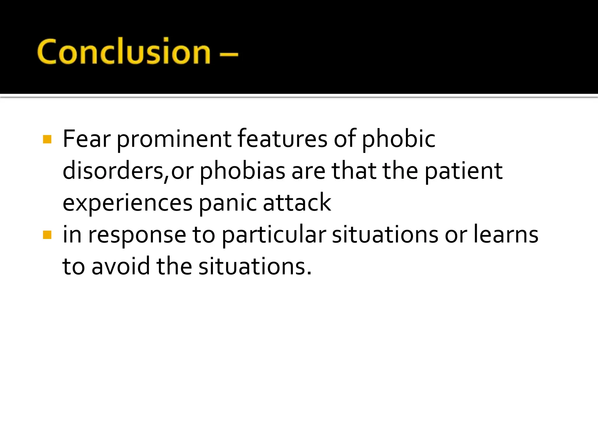 PHOBIA.pptx its classification and it management | PPTX